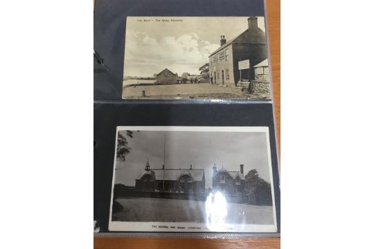 POSTCARDS: ALBUM WITH A SMALL COLLECTION STOKESBY VILLAGE, RIVER, QUAY ...