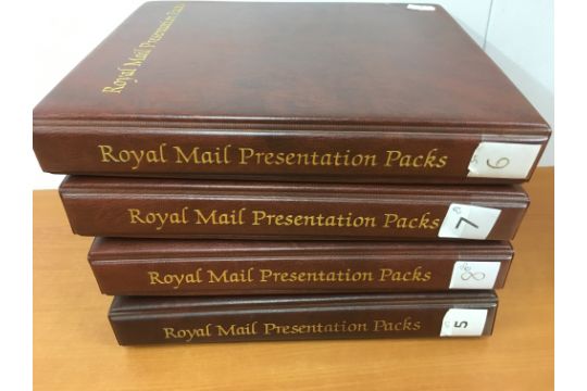 GB: BOX WITH PRESENTATION PACKS 1994-2009 IN FOUR ROYAL MAIL ALBUMS ...