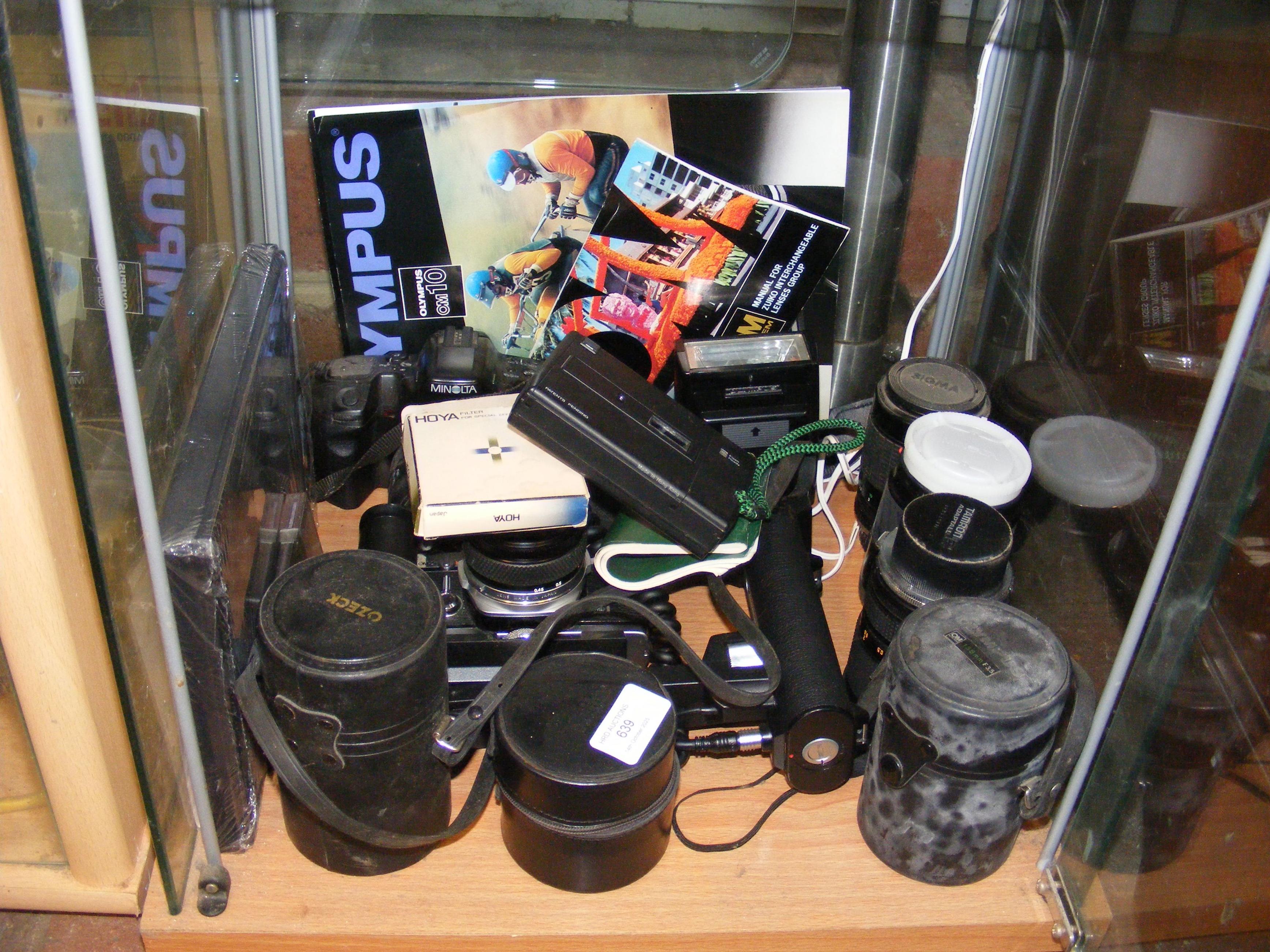 A Dixons Disc 2500 Camera, together with assorted vintage cameras and ...