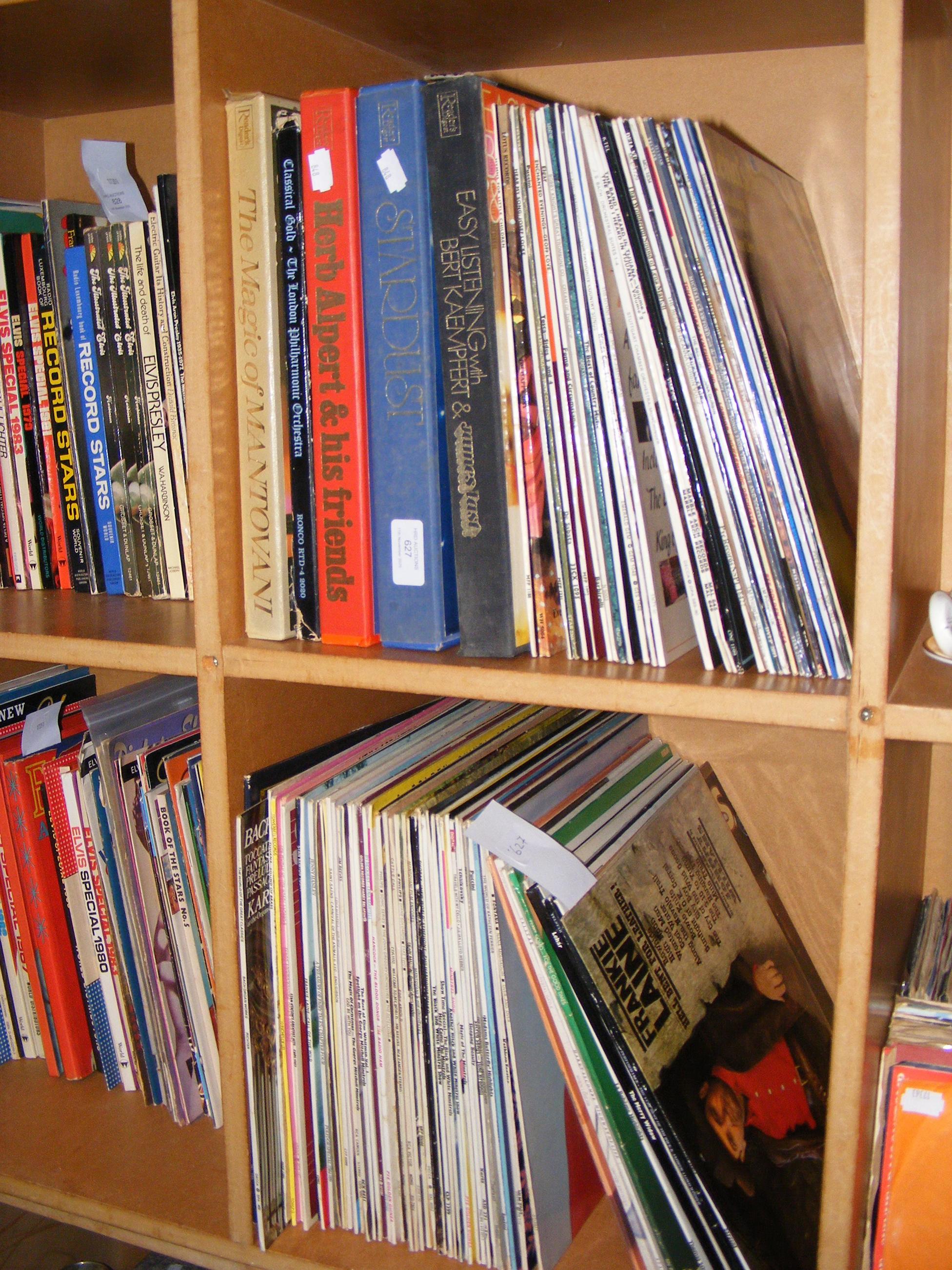 A collection of vinyl LP records, including country and classical - on ...