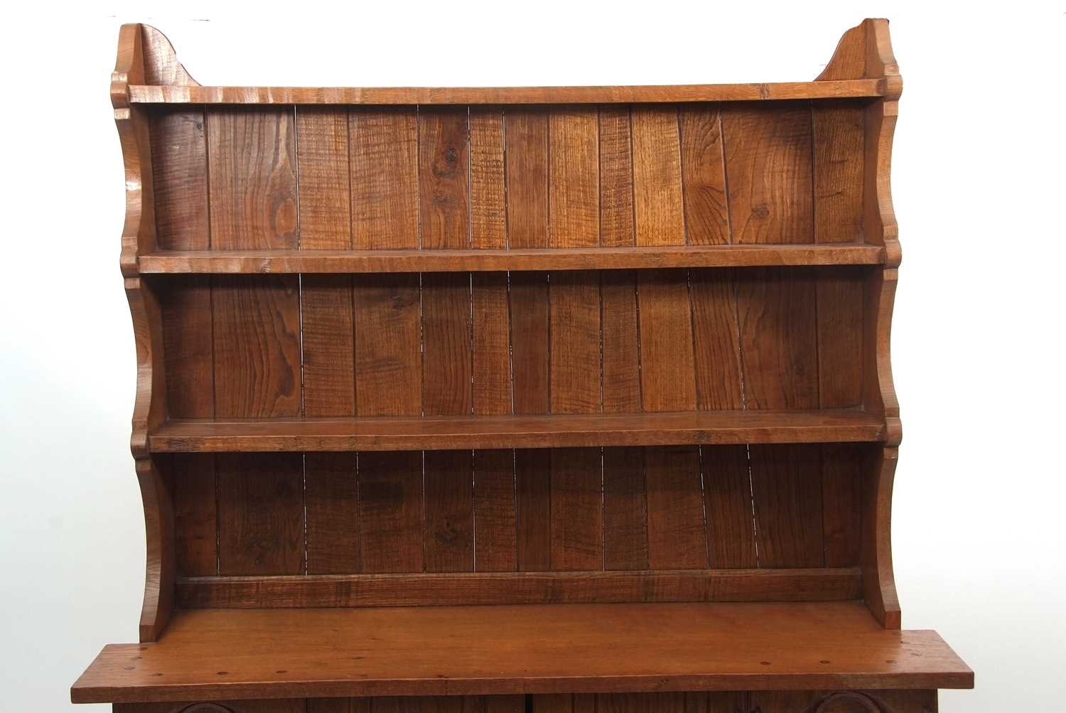 Jack Grimble - A 20th Century oak dresser with three shelf back over a ...