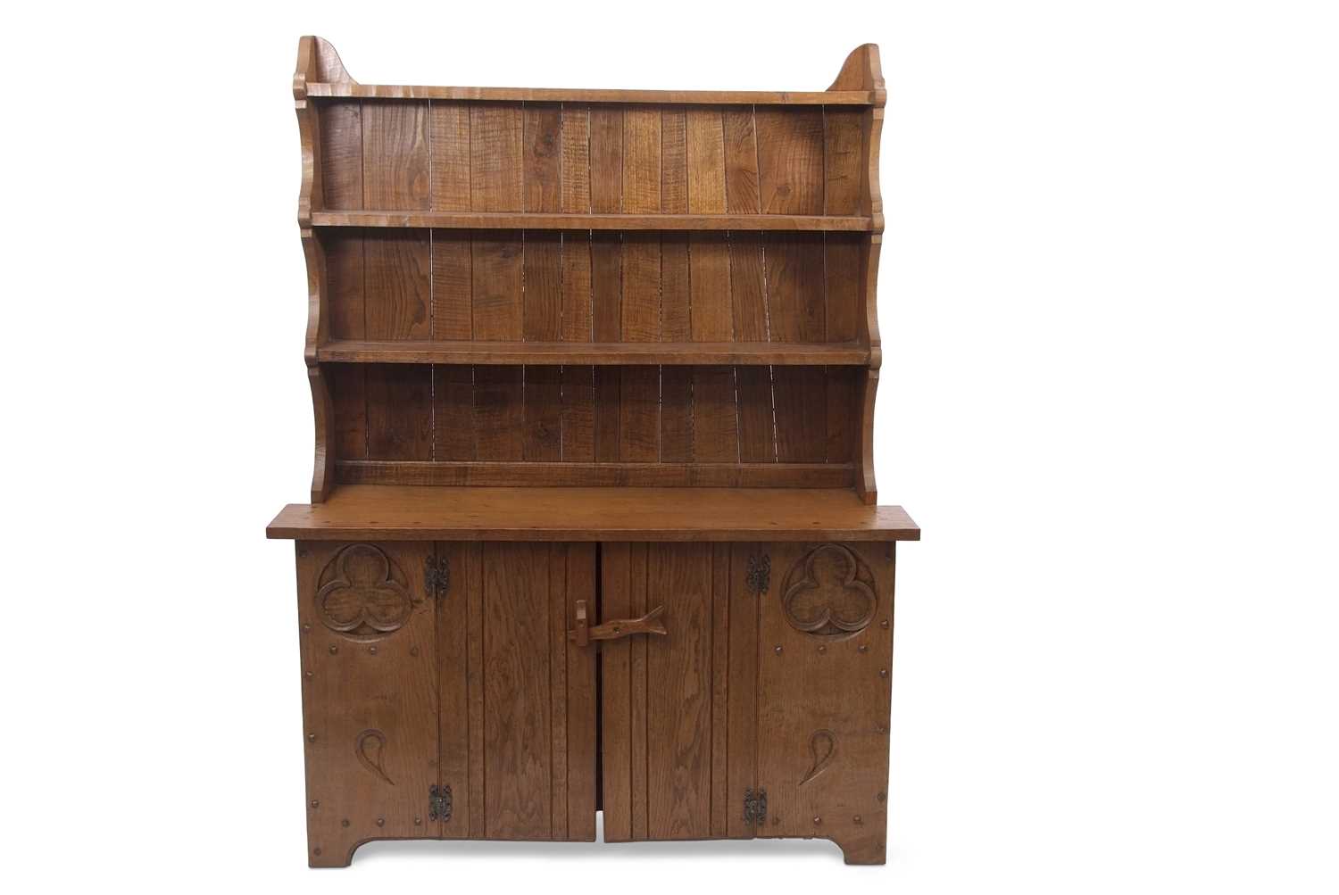 Jack Grimble - A 20th Century oak dresser with three shelf back over a ...