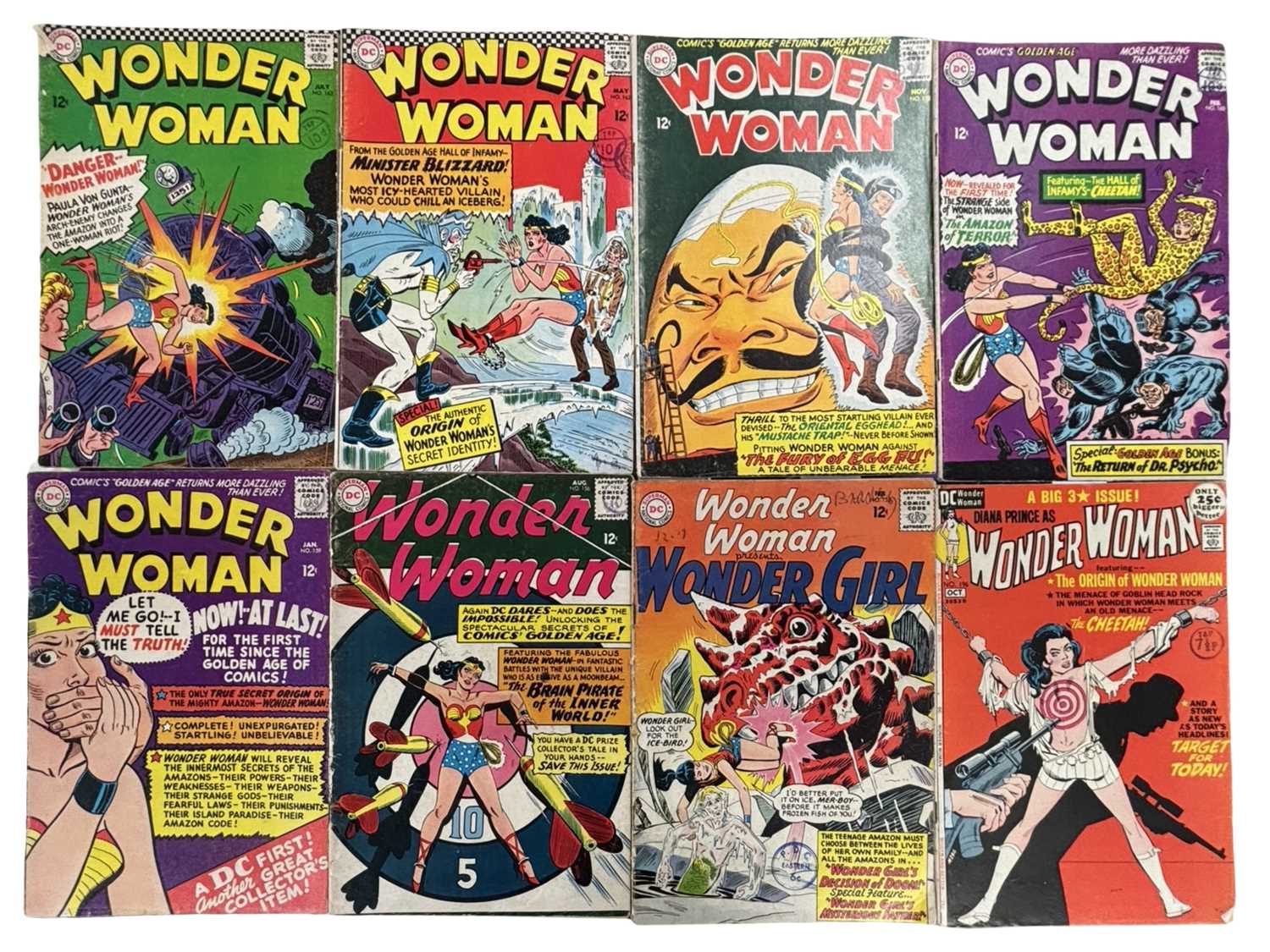 DC COMICS: WONDER WOMAN #152, 156, 158-160, 162, 163 plus 196: DIANA ...