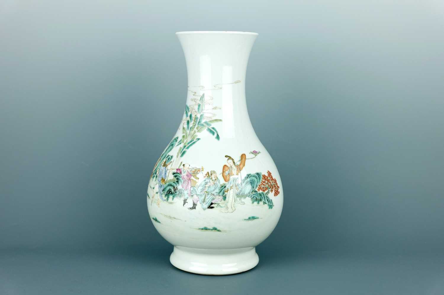 A rare and extremely fine Chinese famille rose Hu-form vase ‘Pi Pa Zun ...