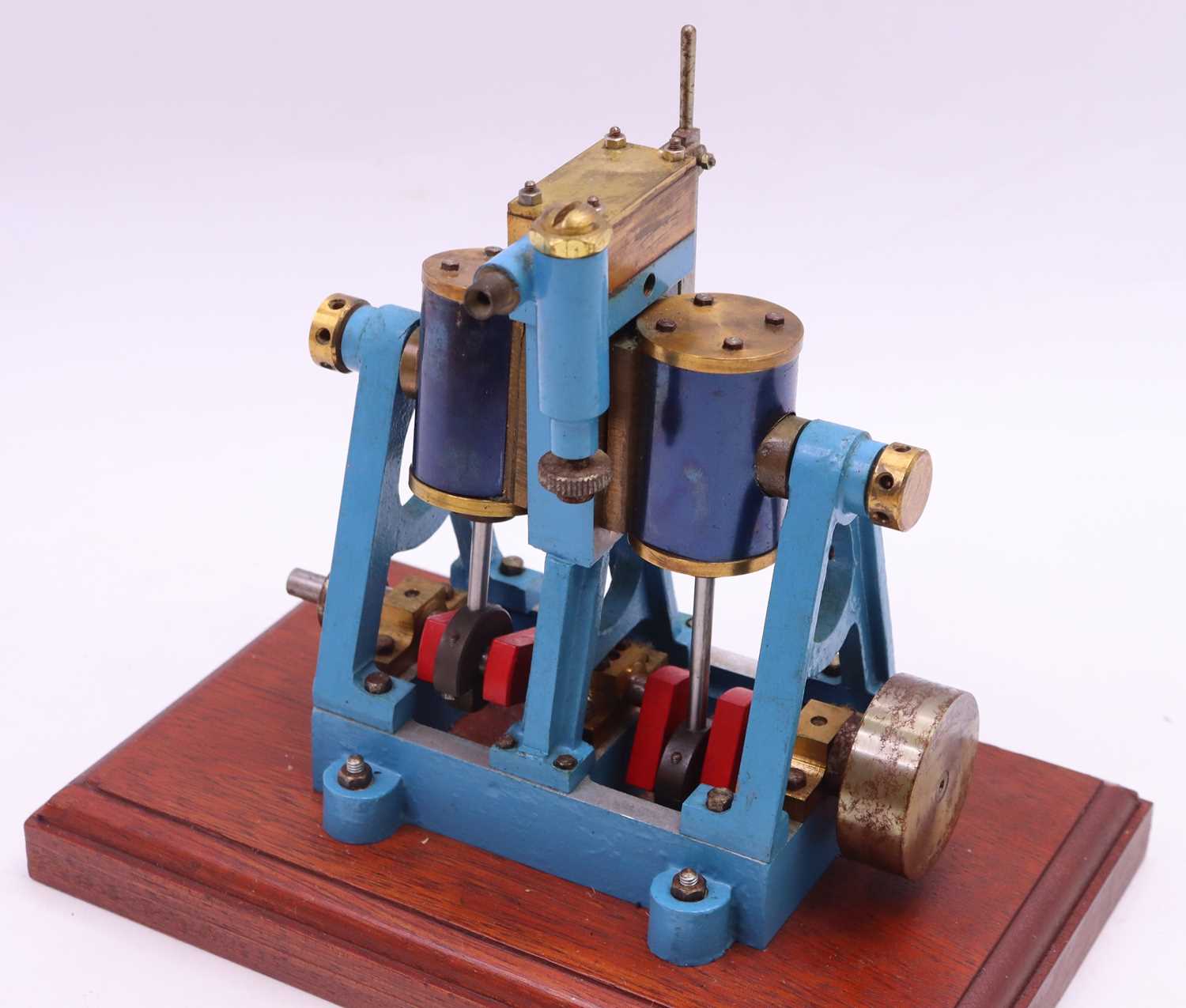 Live Steam stationary two-oscillating cylinder vertical steam engine ...