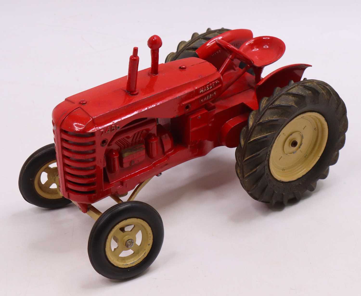 Lesney Moko series No. 745D Massey Harris tractor comprising a red body ...