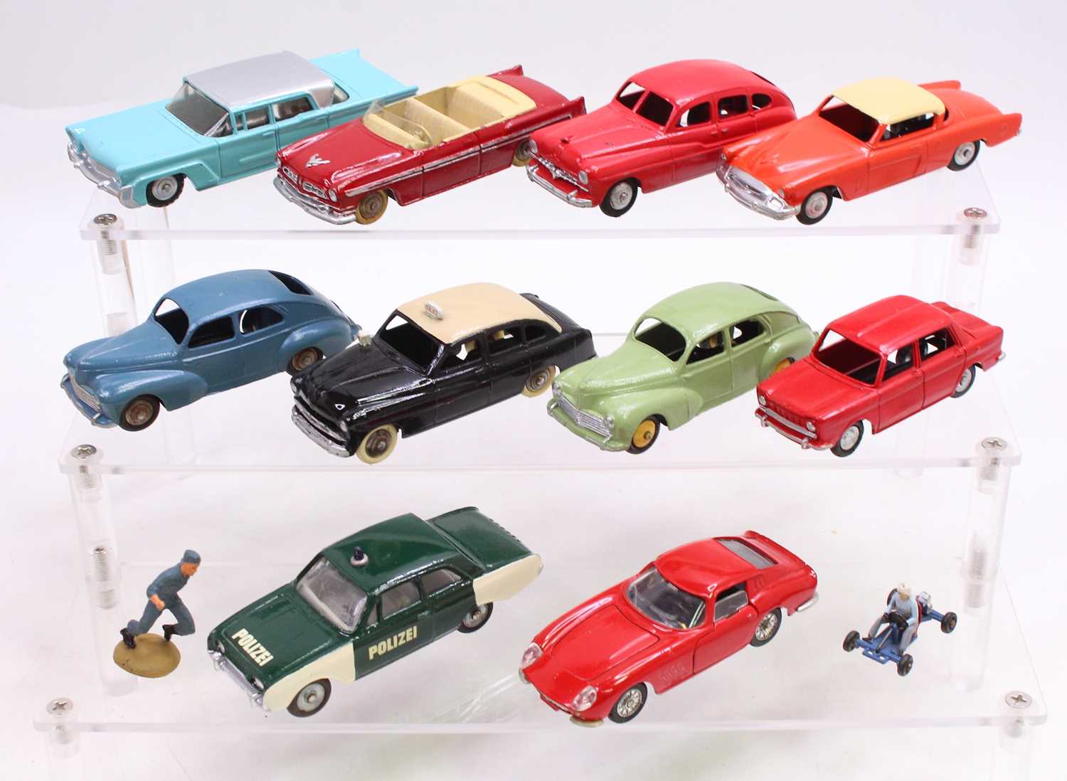 11 various loose repainted and play worn French Dinky Toy diecasts, to ...