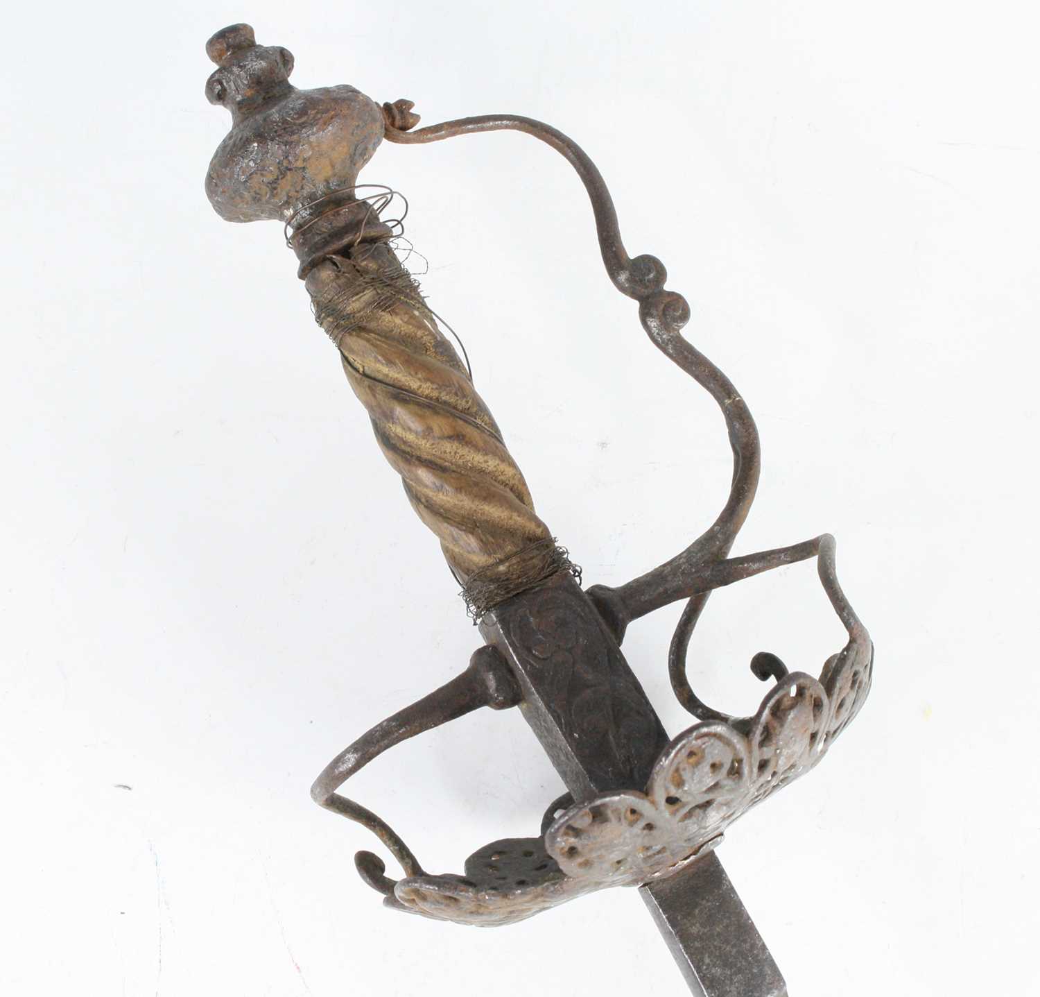 A 17th century English or North European rapier, circa 1660, the 91cm ...