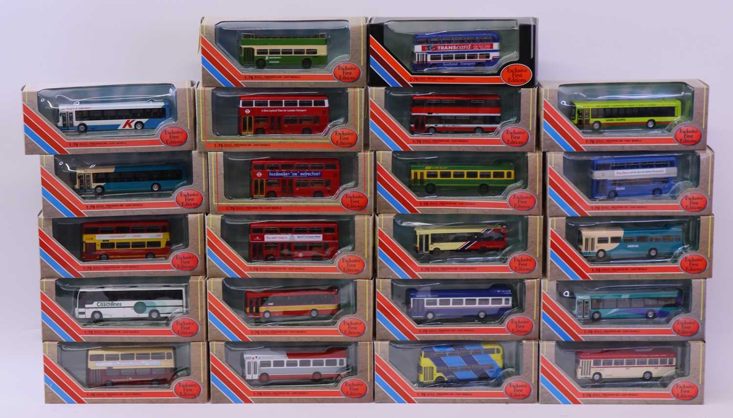 EFE 1/76 scale group of 22 public transport modern issue diecasts to ...