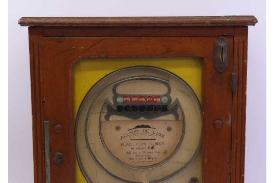 An early 20th Century Allwin De Luxe Penny Slot Machine This item does ...