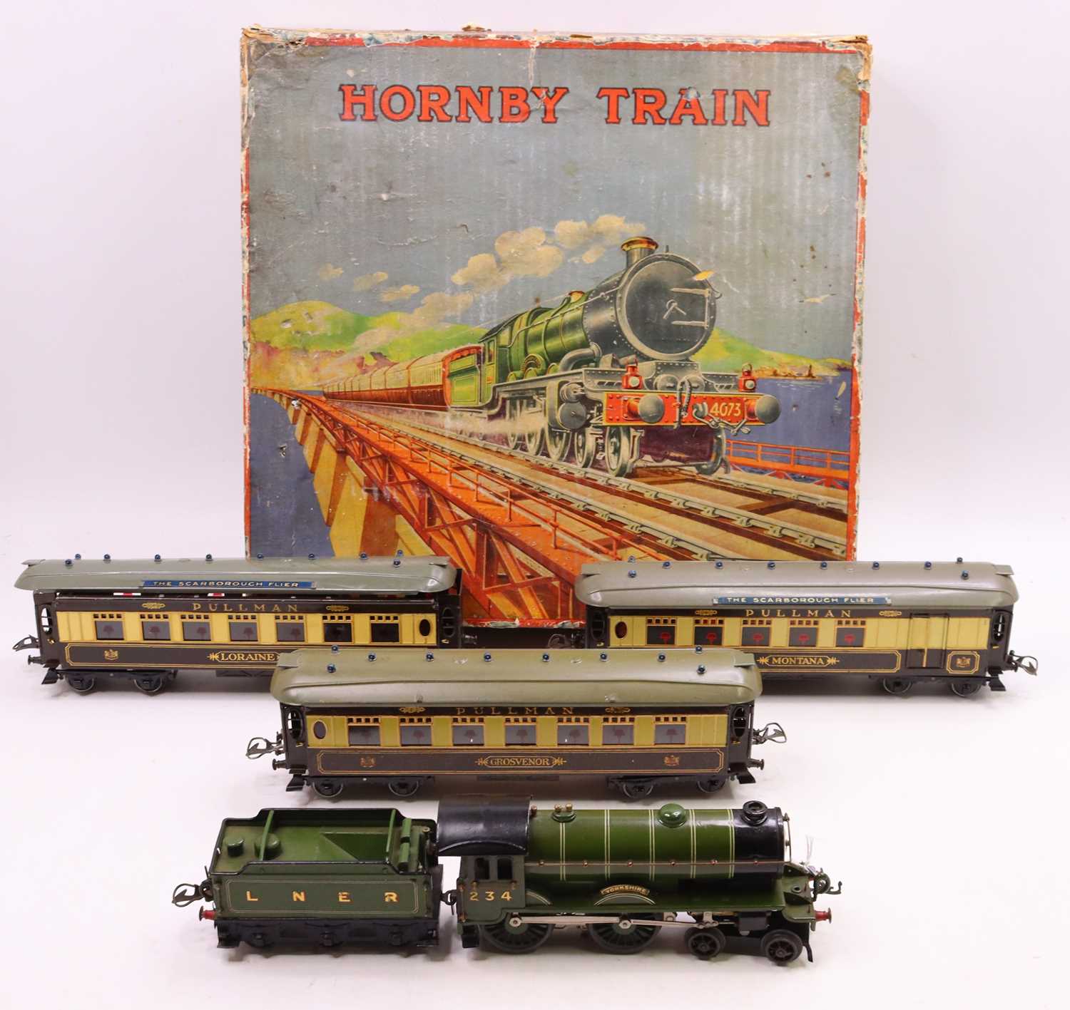 1930-36 Hornby clockwork 0-gauge No.2 Special Pullman set, LNER ...
