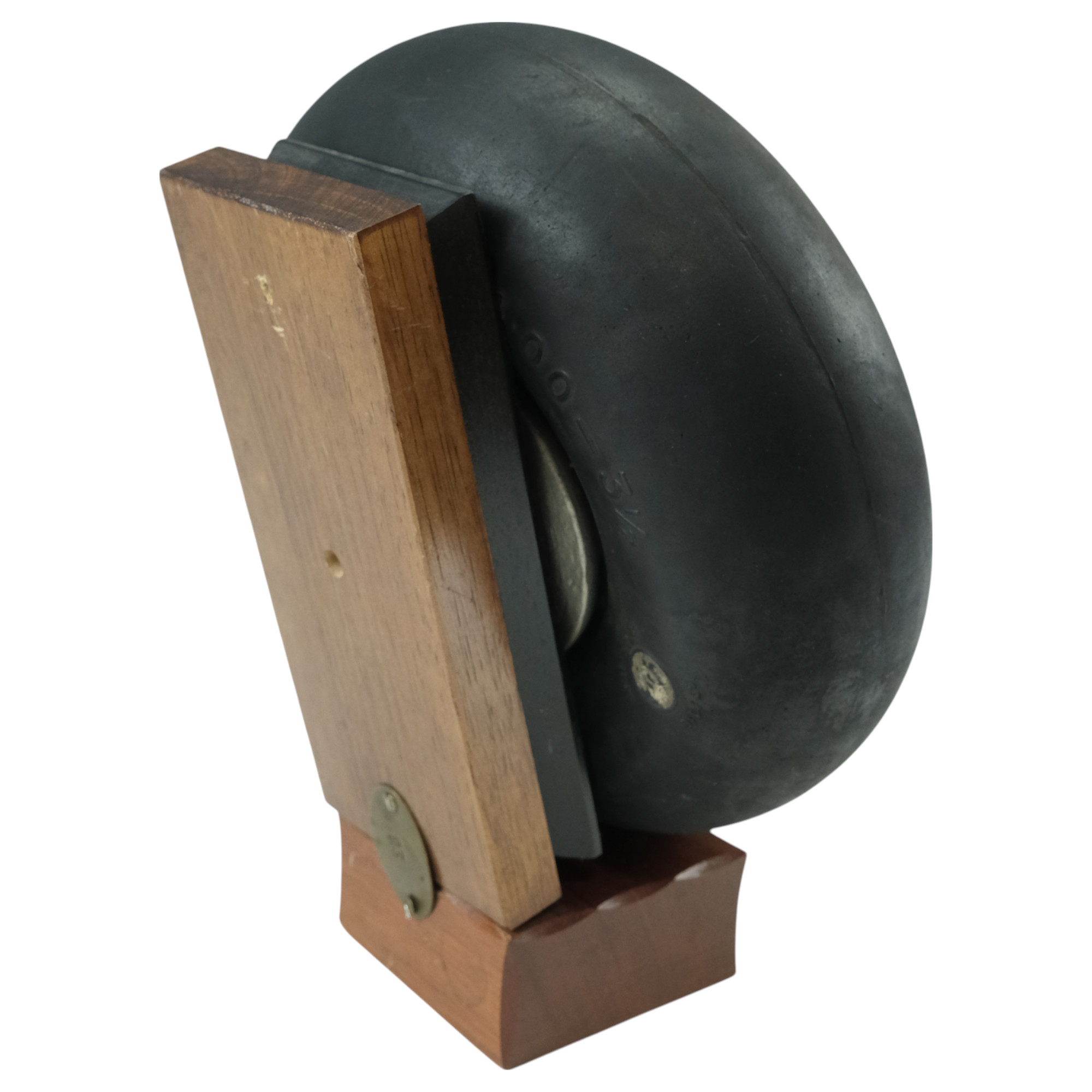 A Second World War RAF Hurricane or similar aircraft tail wheel, on a ...