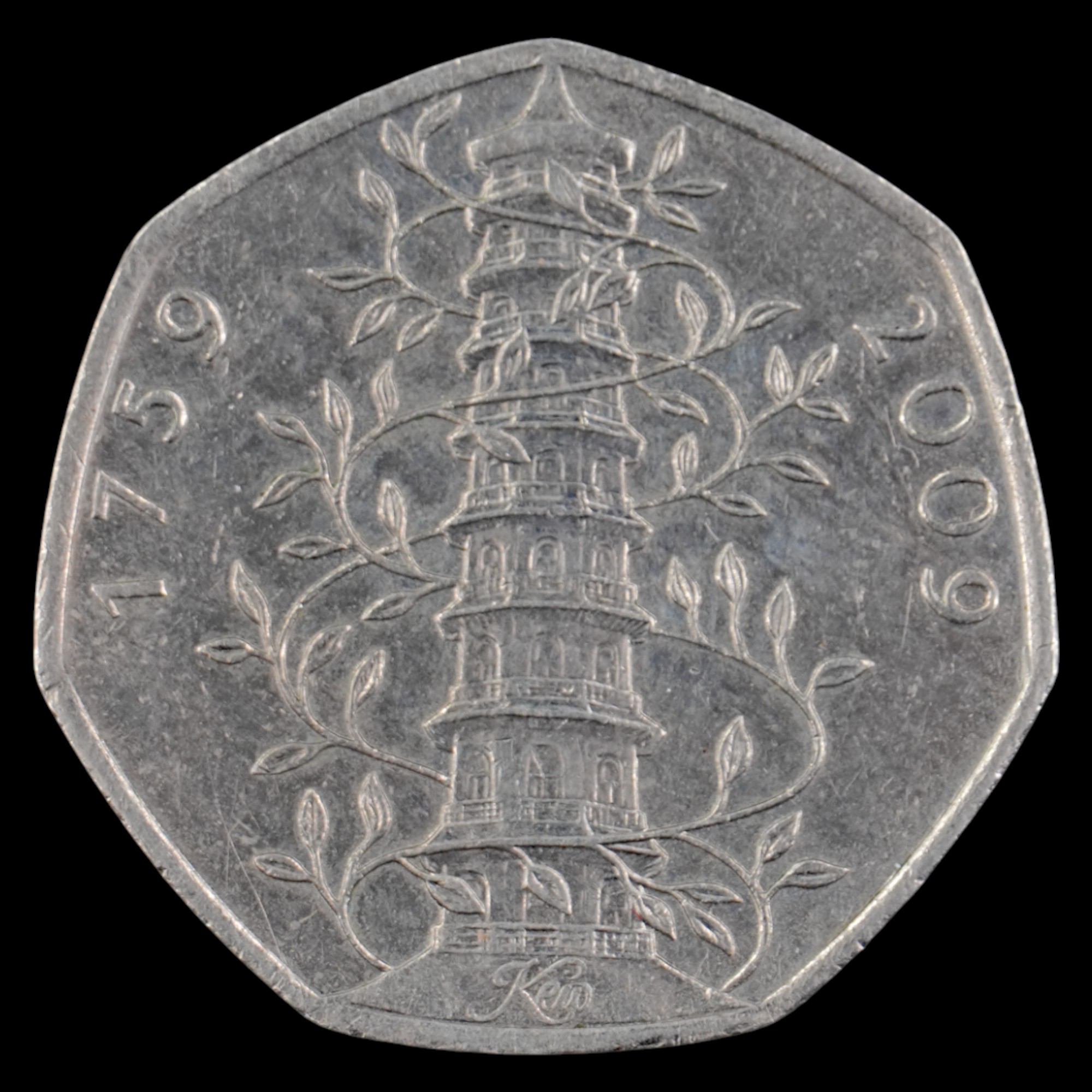 A 2009 UK Kew Gardens 50p coin