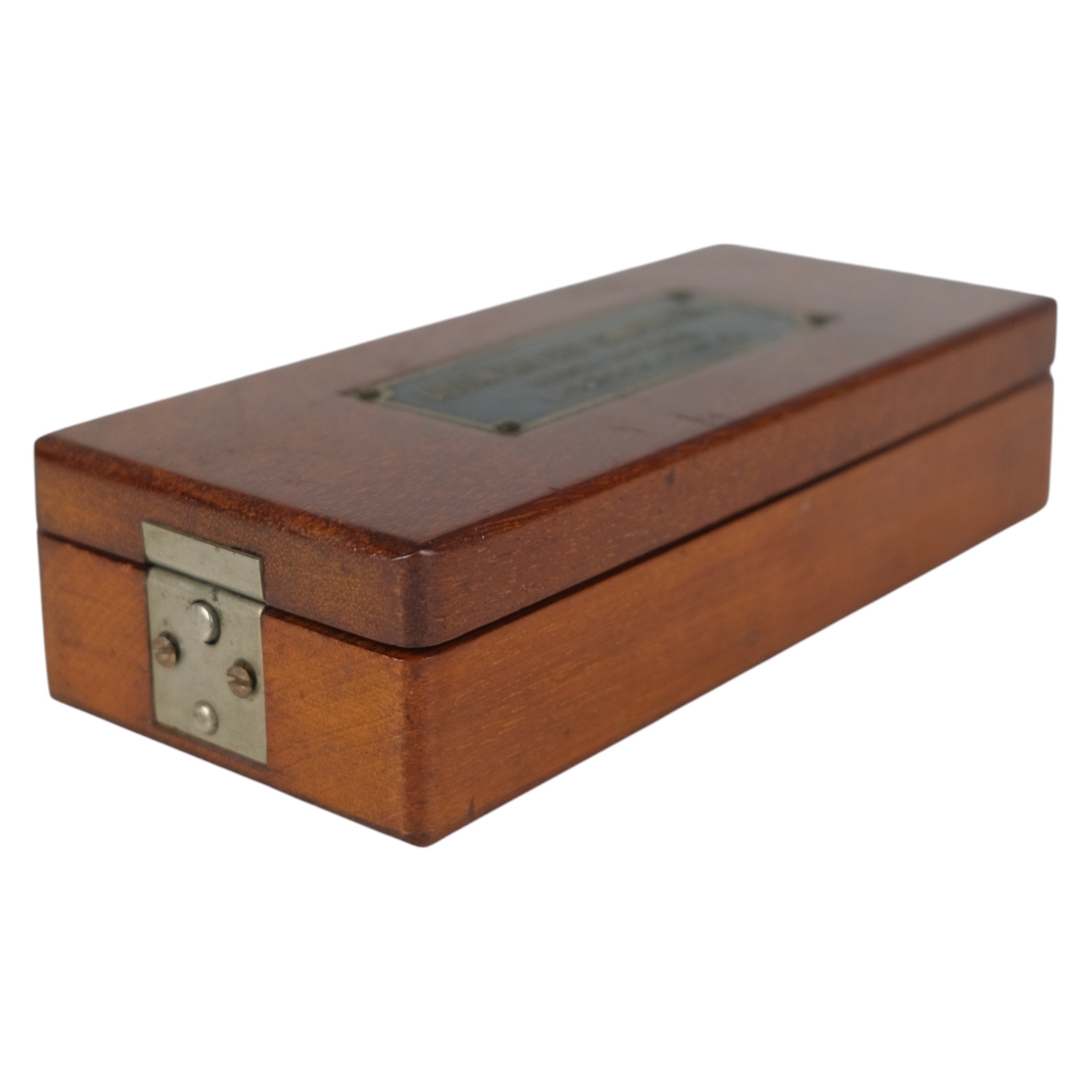 A set of pocket balance scales in fitted mahogany instrument case ...