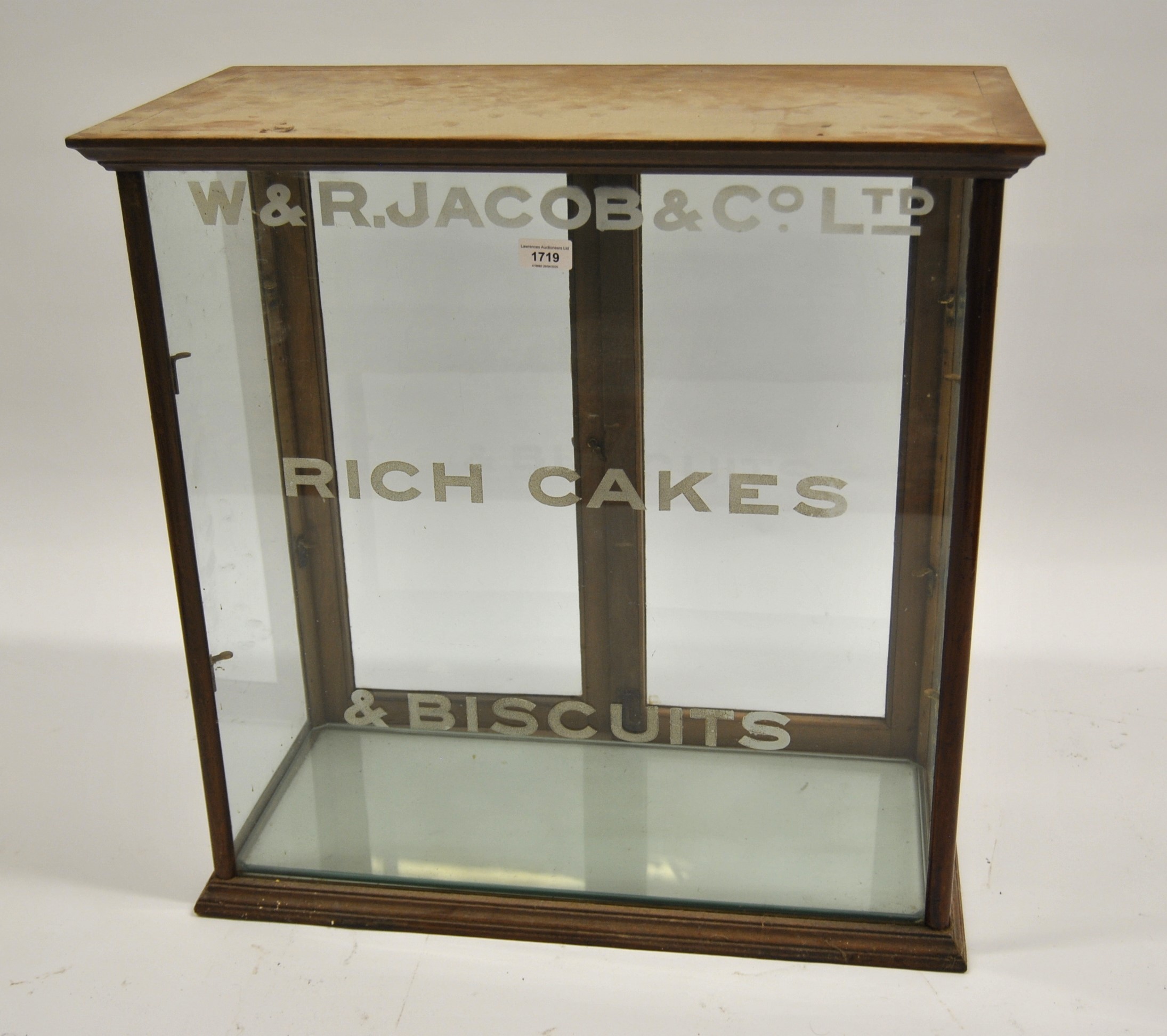 Early 20th Century shop counter display cabinet for ' W & R Jacobs & Co ...