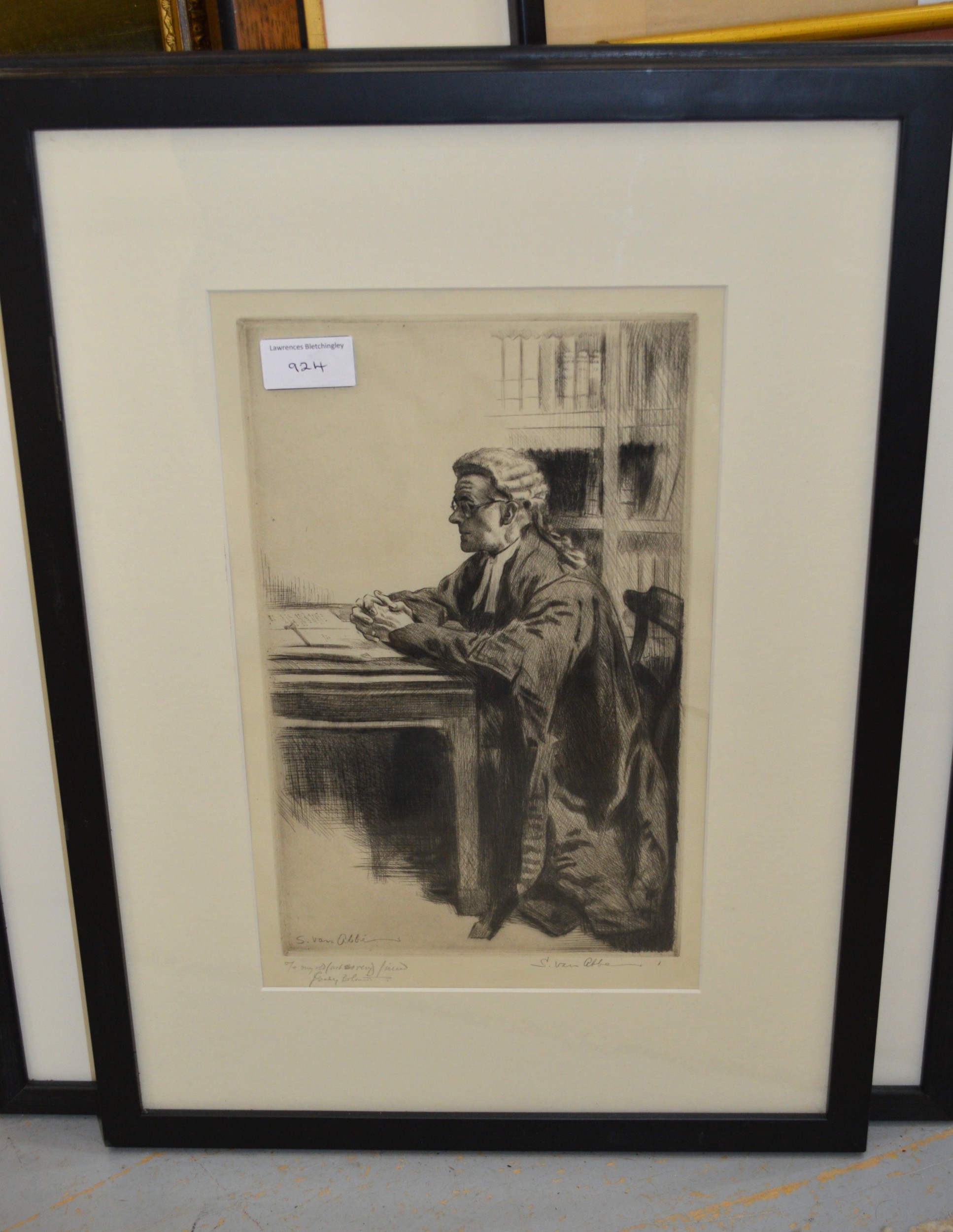 Salomon van Abbe, group of four artist signed Limited Edition etchings ...