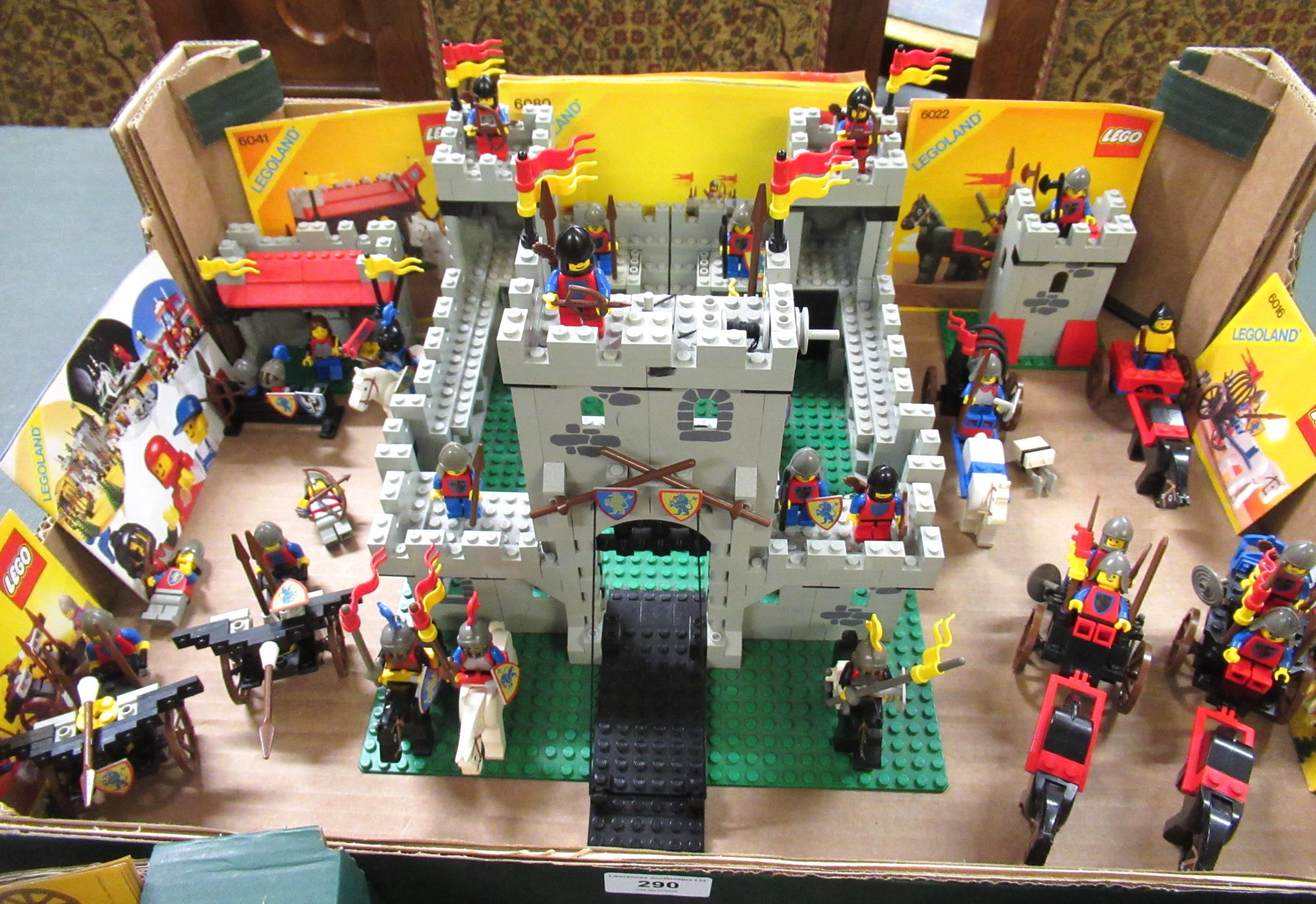 Collection of 1980s Lego sets, including castles, carriages, boats, inn ...