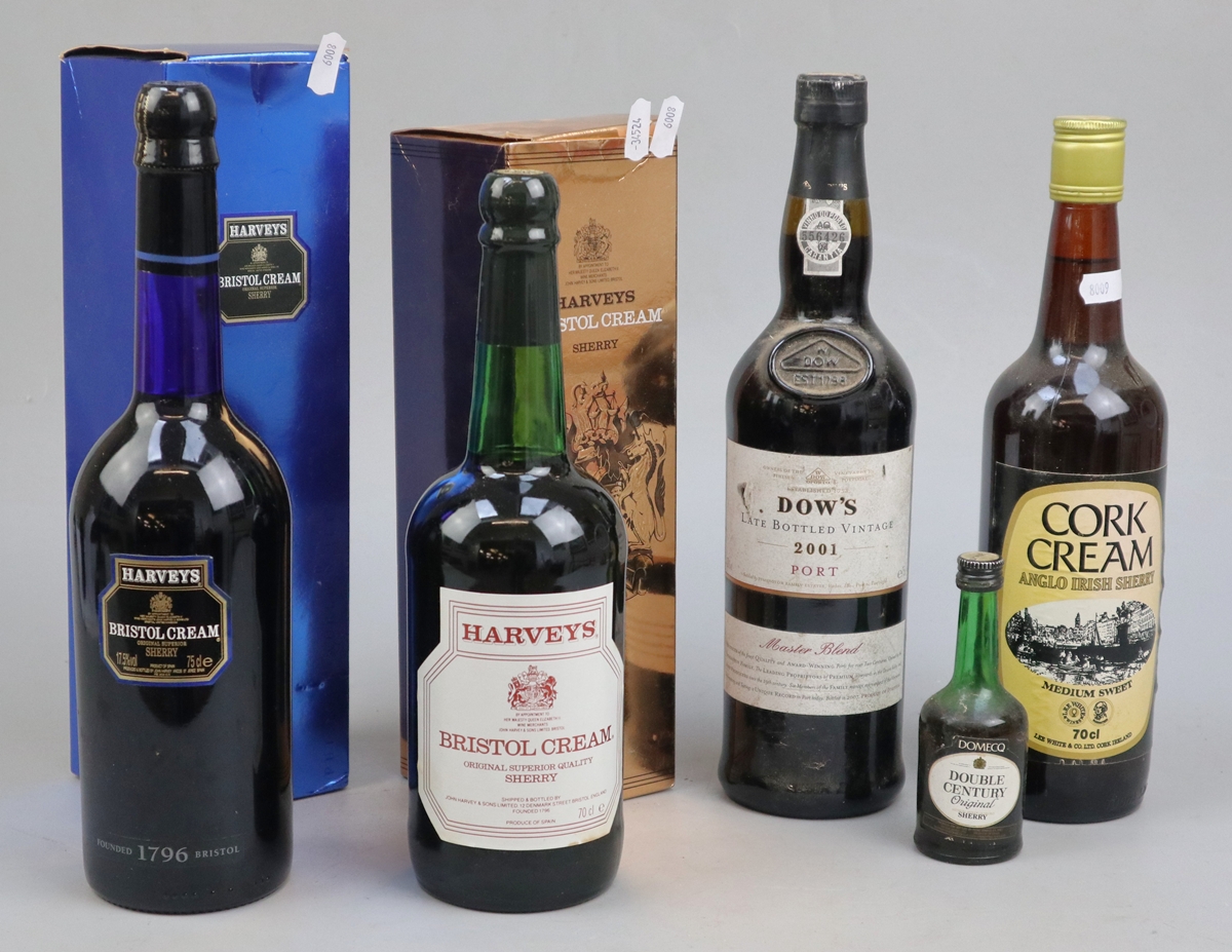 7 bottles of Brandy and Sherry