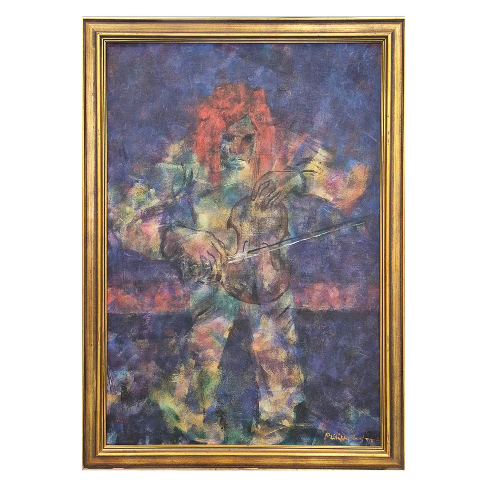 PHILIPA PERRY ( LADY PERRY B 1957 ). 1ST VIOLIN. Oil on Board, 120cms x ...