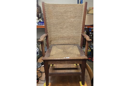OAK FRAMED WICKER ORKNEY CHAIR