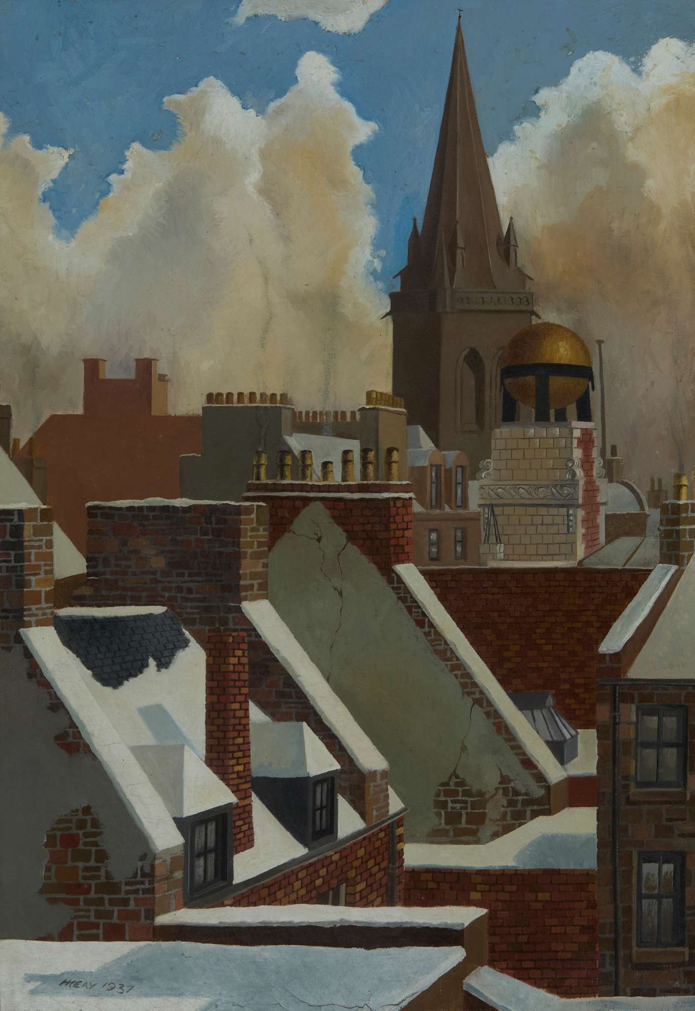 HARRY KEAY (SCOTTISH 1914-1994) ROOFS OF MURRAYGATE, DUNDEE Signed and ...