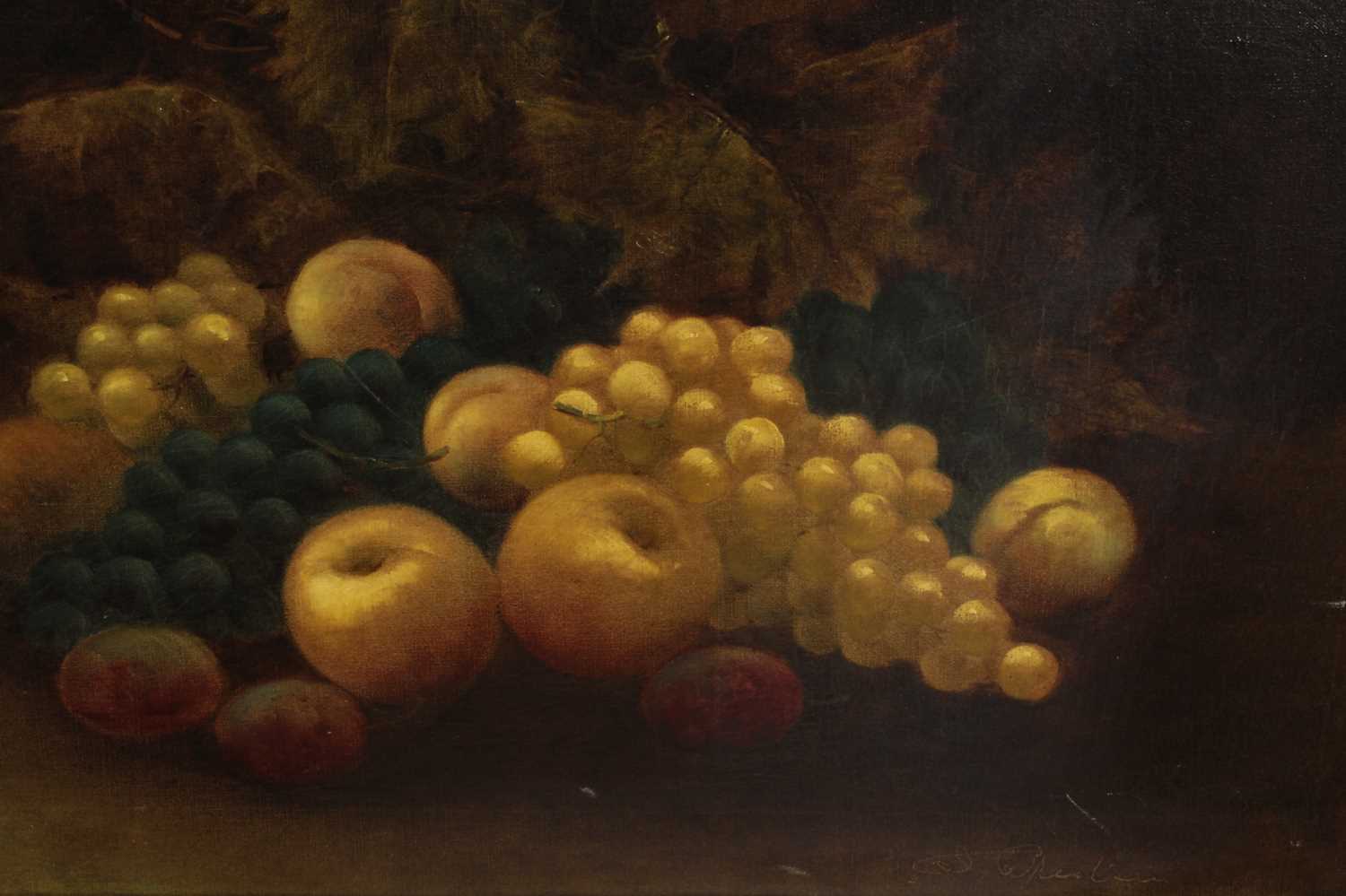 English School, still life with grapes, oil on canvas, signed ...