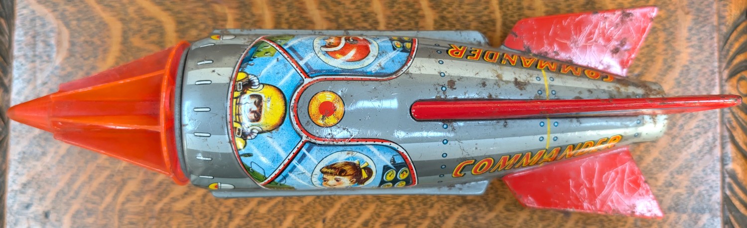 A Japan KO Atomic Constructor Commander tinplate toy