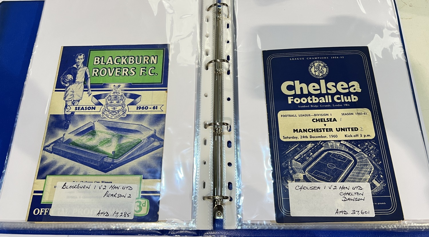 Football programmes - Manchester United season 1960-61, home and away ...