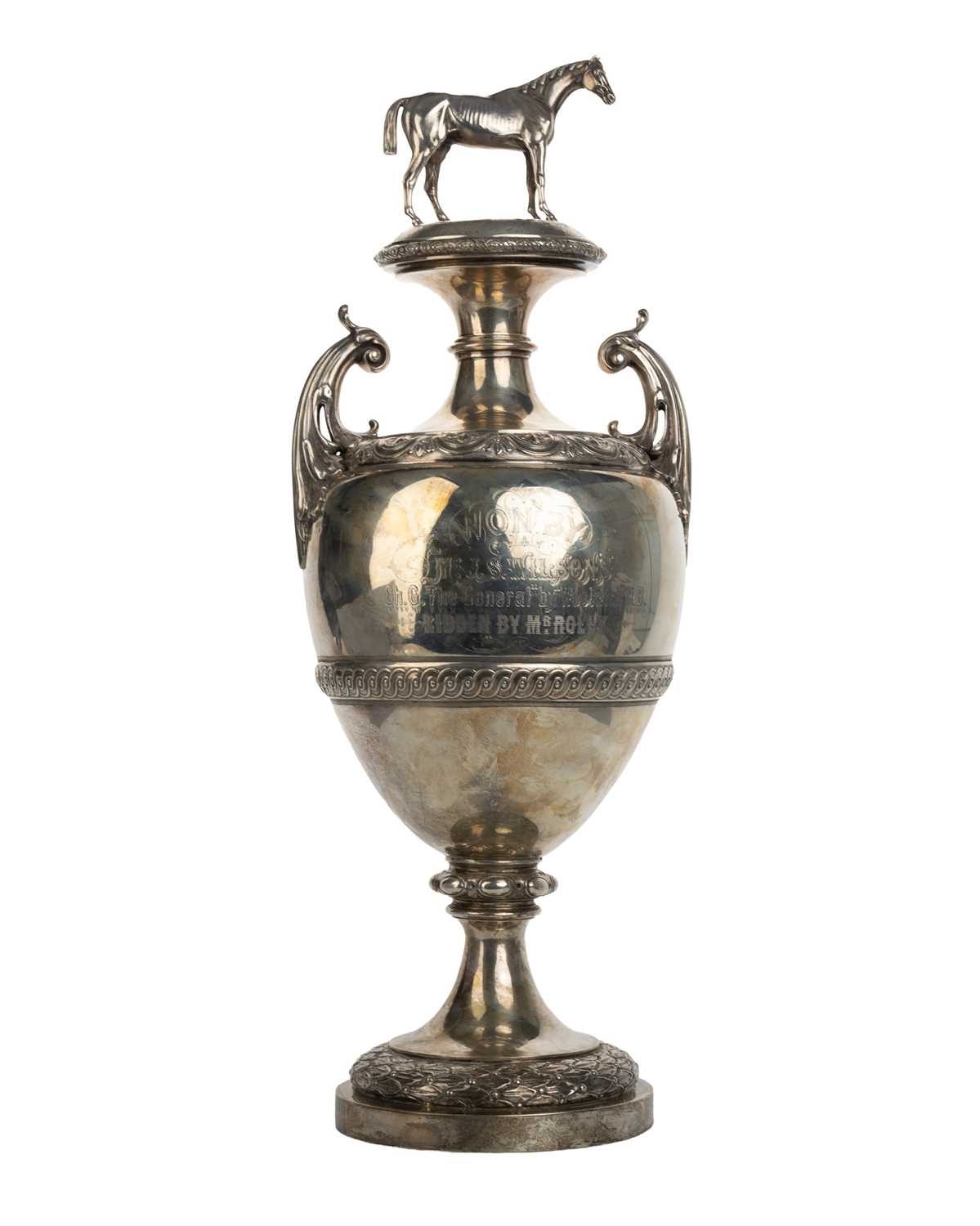 IMPRESSIVE VICTORIAN SILVER TROPHY, THE EGLINTON HUNT CUP, 1873 ...