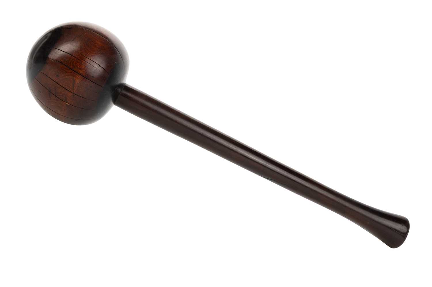AFRICAN CARVED WOOD THROWING CLUB OR KNOBKERRY, LATE 19TH CENTURY of ...