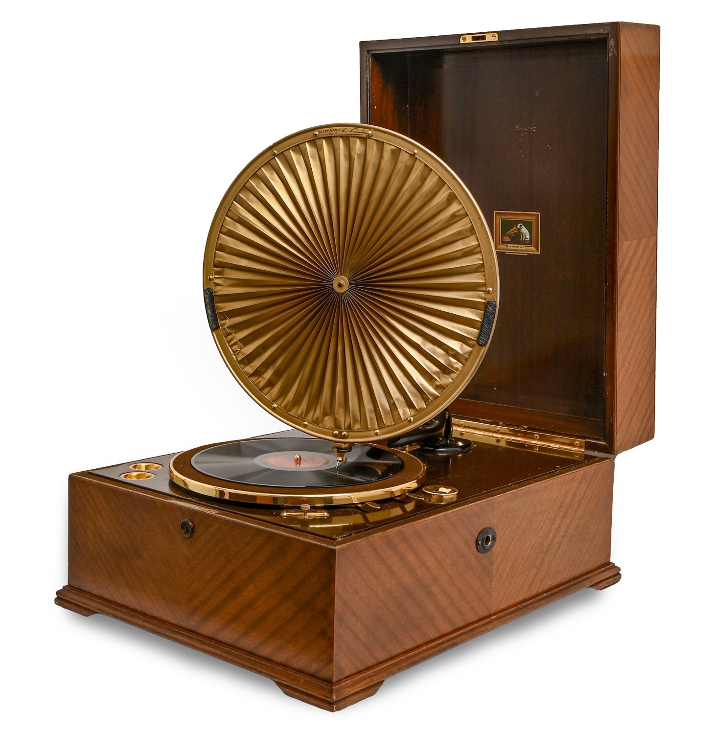 An HMV Lumiere pleated diaphragm Table Grand gramophone, Model 460 ...