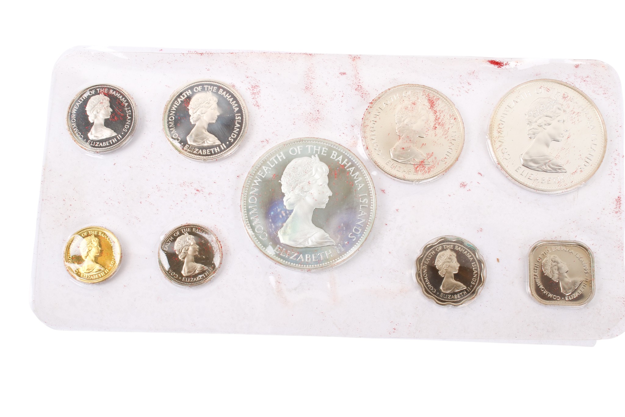1973 Bahamas proof coin set. Condition Report: slight toning