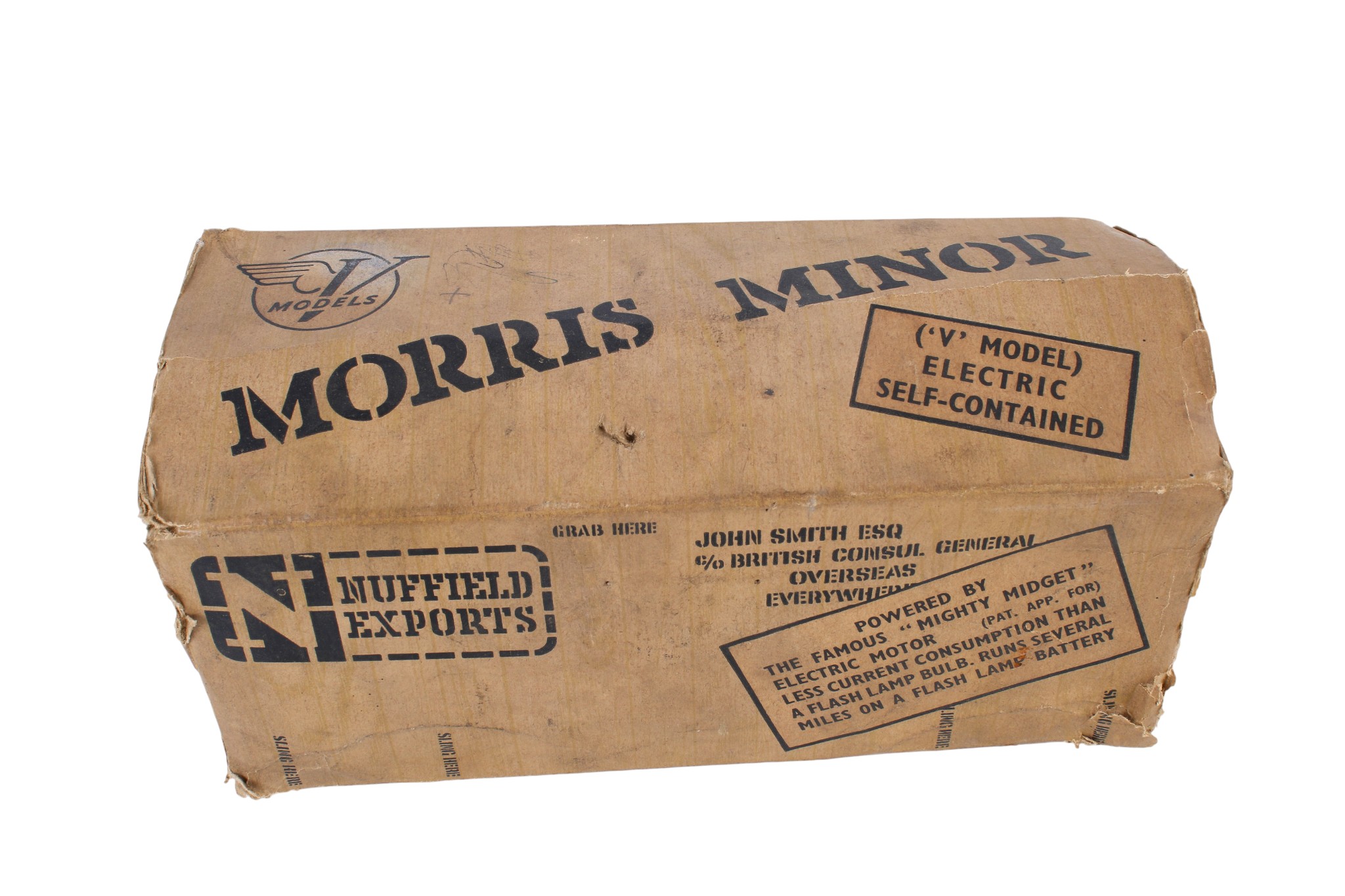 A Victory Industries motorised V Model Morris Minor Saloon model ...