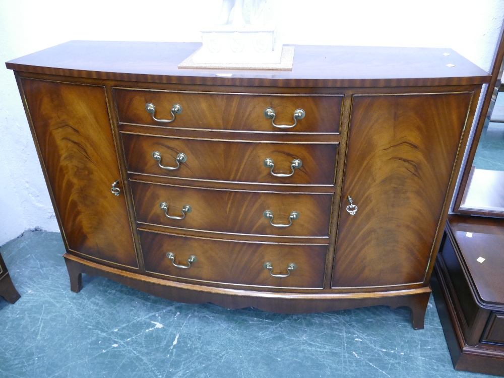 Reproduction bowfronted sideboard