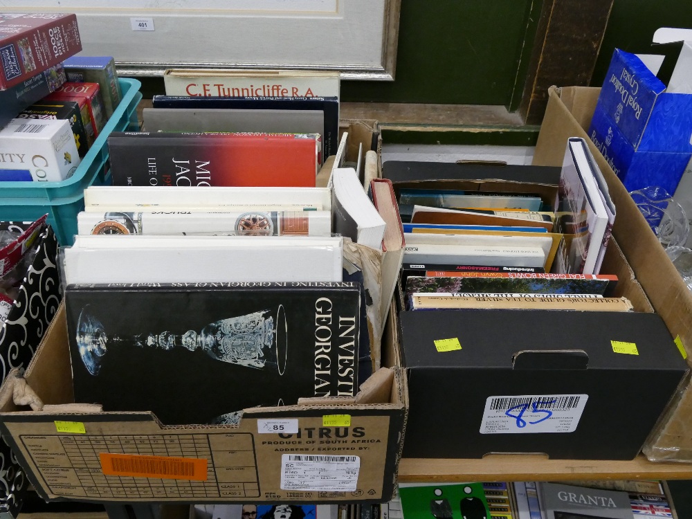 Two boxes of books