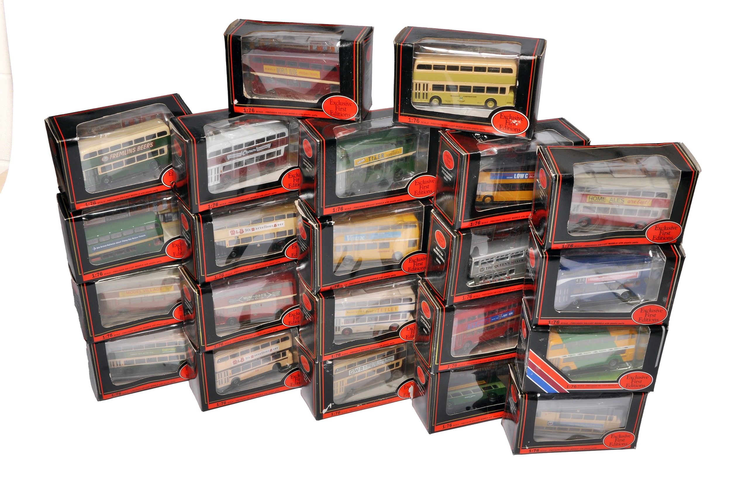 A group of 22 x Exclusive First Editions 1:76 scale die-cast buses in ...