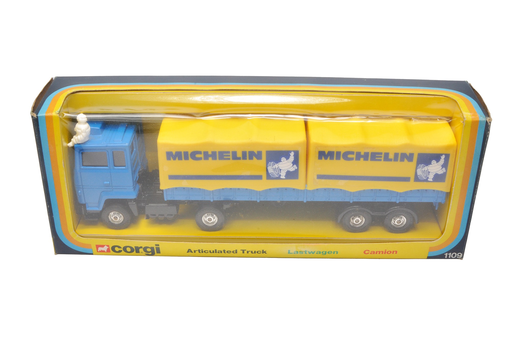 Corgi no. 1109 Articulated Truck, Michelin. Excellent in very good box.