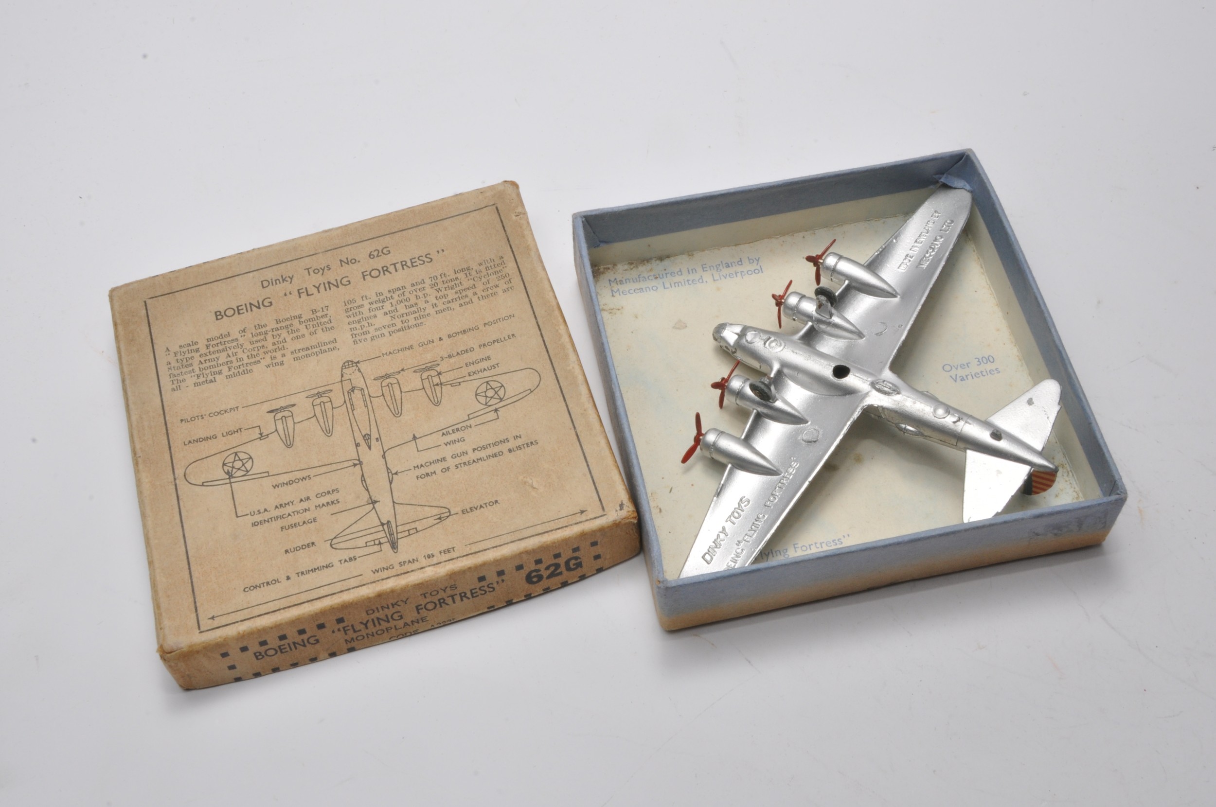 Dinky No. 62g pre-war aircraft issue comprising the Boeing Flying ...