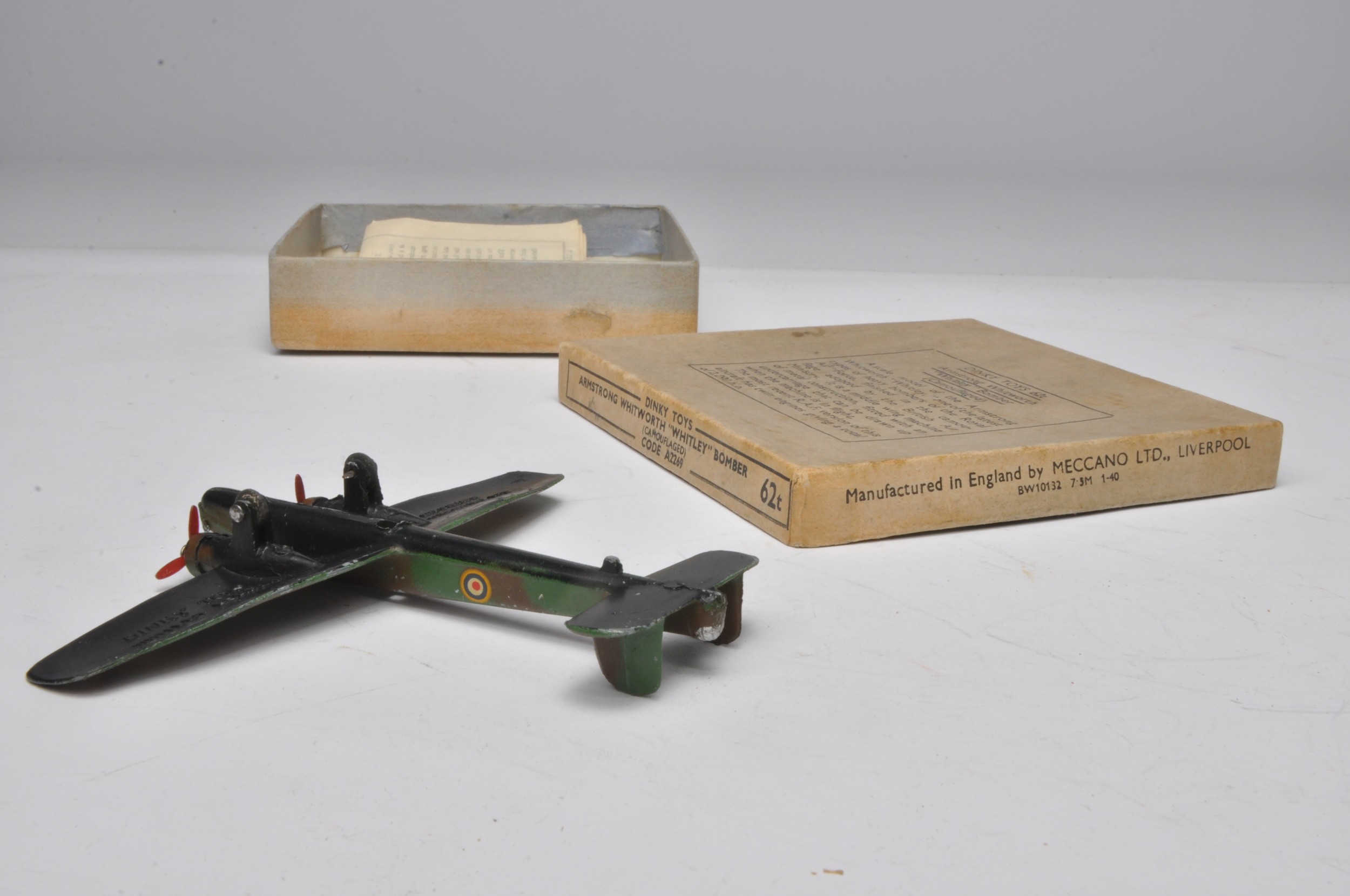 Dinky No. 62T Armstrong Whitworth Whitley Bomber Aircraft in ...