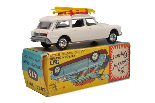 Corgi No. 475 Citroen Safari Corgi Ski Club. White, brown interior ...