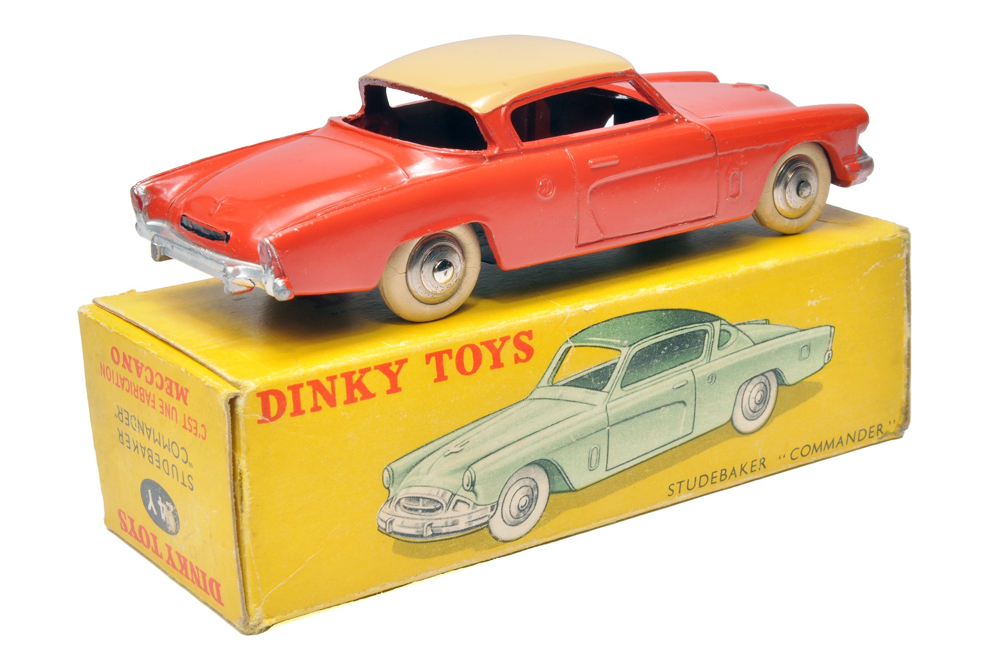 French Dinky No. 24Y Studebaker Commander. Coral body, cream roof ...