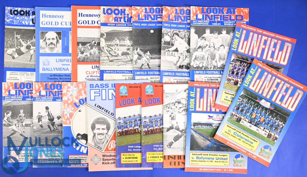 Selection of Linfield match programmes 1977/78 Bangor, 1979/80 ...