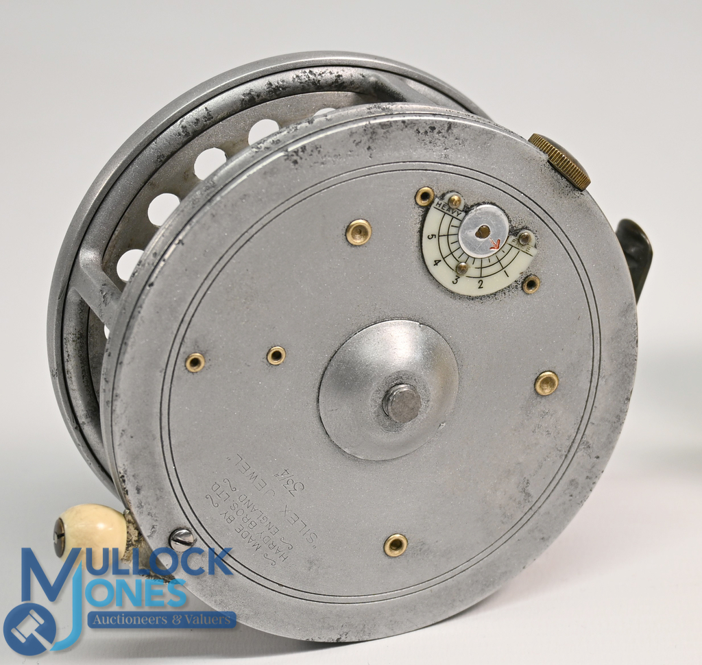 Hardy Bros 3 ¾" Silex Jewel alloy casting reel in bright finish twin ...