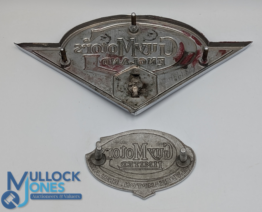 Vintage Guy Motors Enamel & Metal Original Badges - with bolt fixing to ...