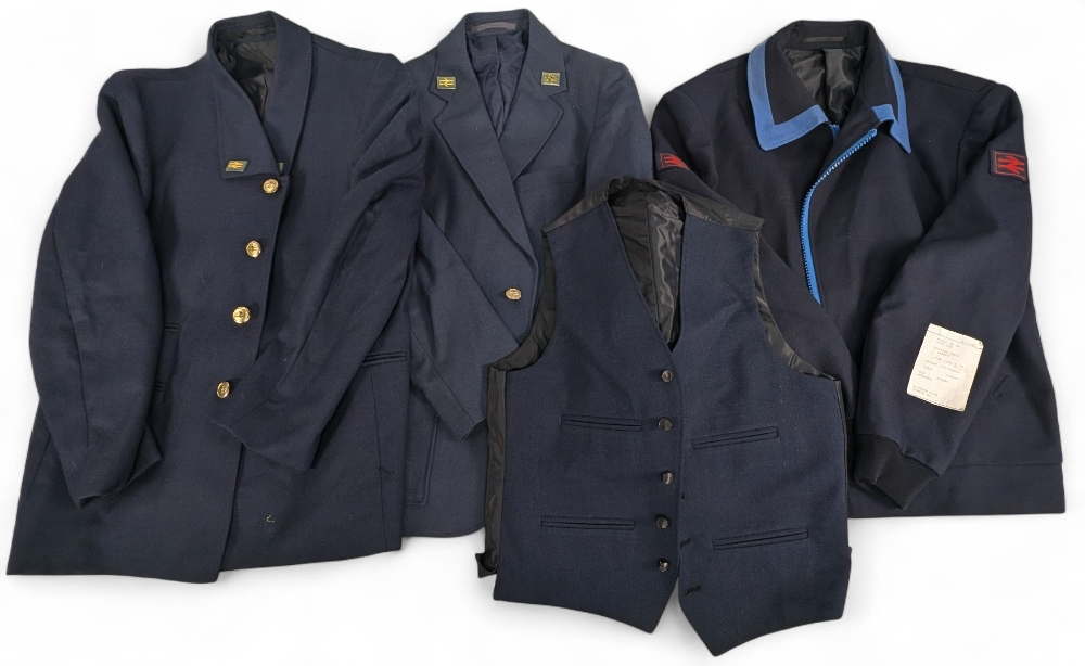 Old British Rail Uniform: Jackets, Overcoat, Waistcoat: two jackets, a ...