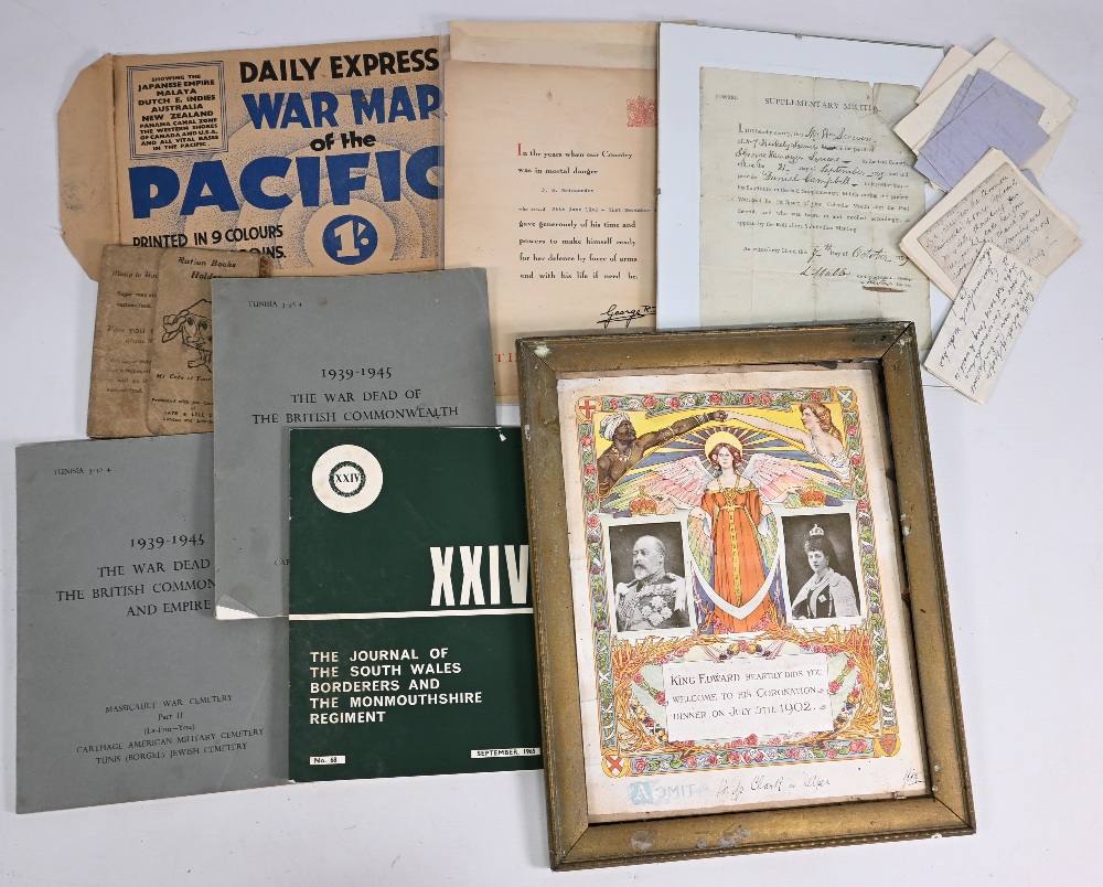 Selection of Military Documents and Paperwork to include Black Watch ...