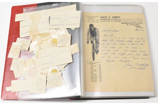 Jack E Sibbit Bicycle Transfers selection of vintage transfer for ...