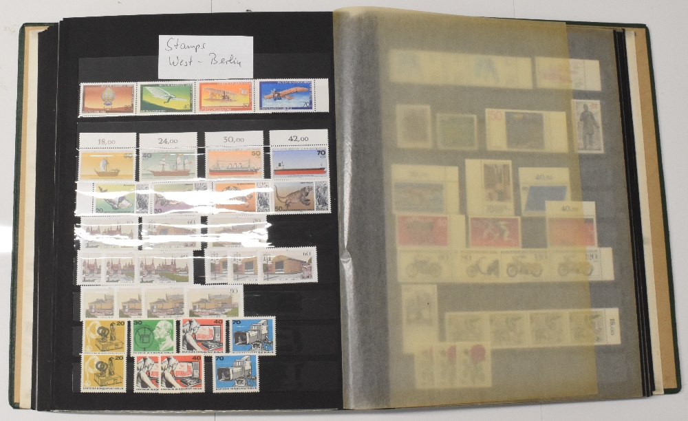 German Postal Stamp Collection featuring West Berlin, West German ...