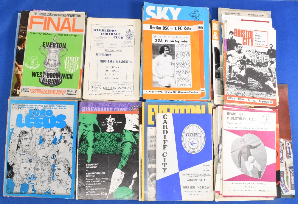 Approximately 120 assorted football programmes from the late fifties ...