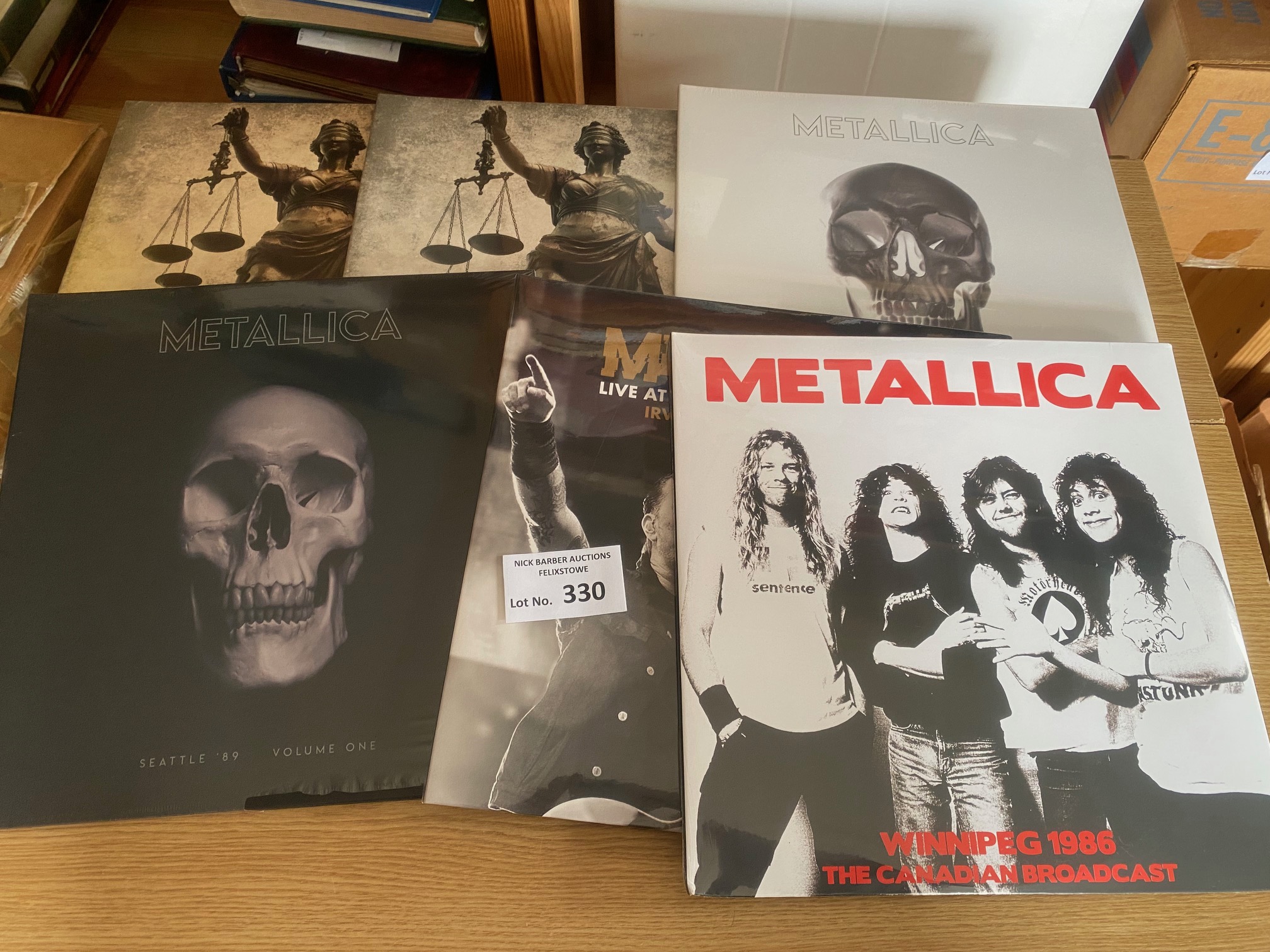 Records: Metallica collection of 180 gram sealed albums; (6).